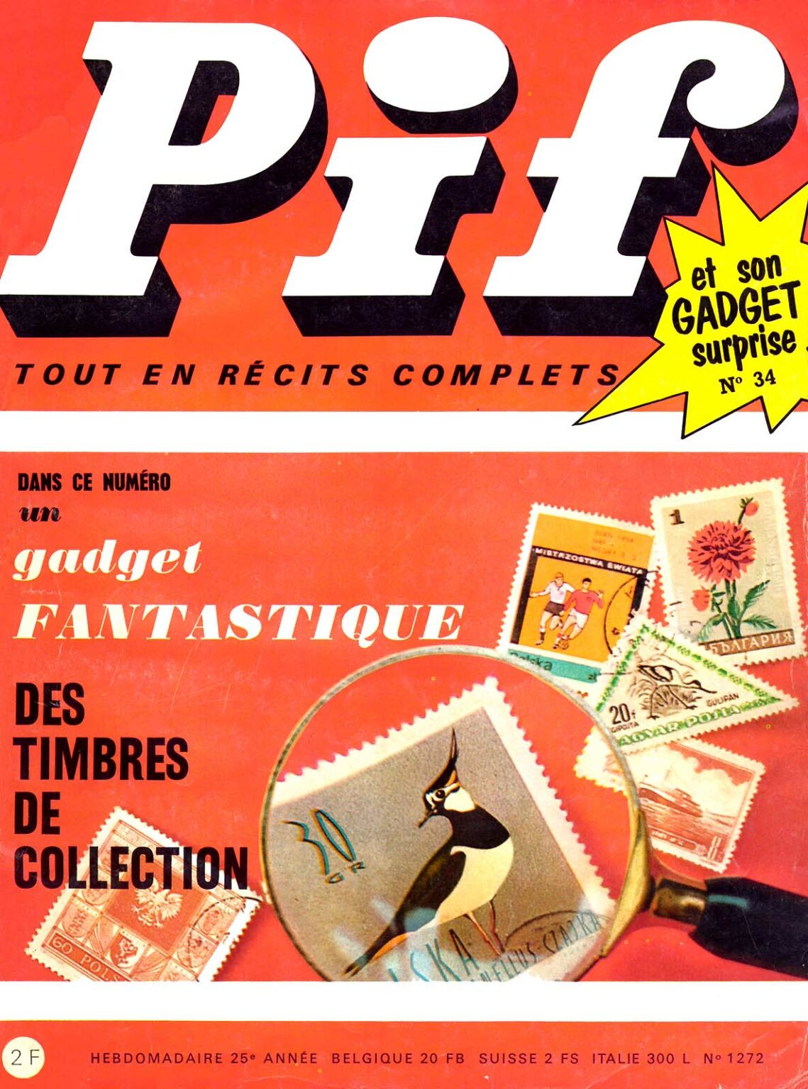 Timbres de collection - Pif gadget numéro 0034 - Pif Gadget